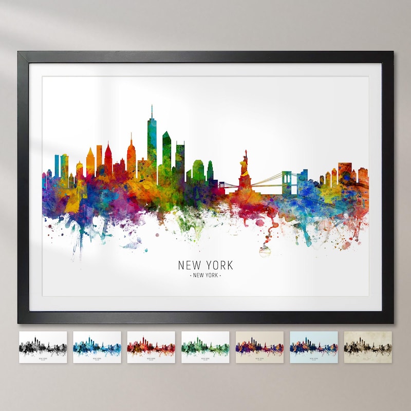 New York City Map 8x10 - Etsy