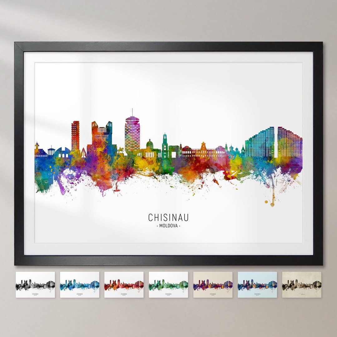 Chisinau Skyline, Moldova - Cityscape Painting Art Print Poster CX ...