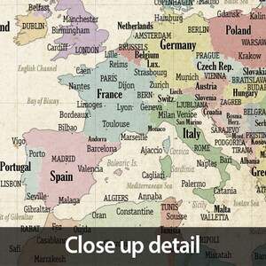 Political Map of the World Map Old Style, Art Print Poster, 24x36 Inch ...