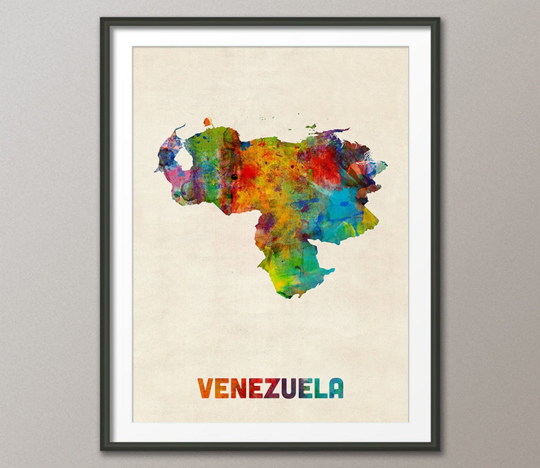 Venezuela Watercolor Map, Art Print (1327) - Etsy