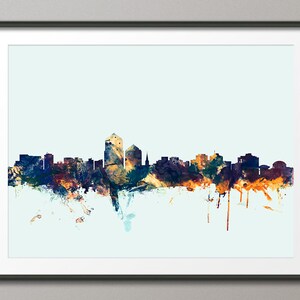 Albuquerque Skyline, Albuquerque New Mexico Cityscape Art Print 1682 - Etsy