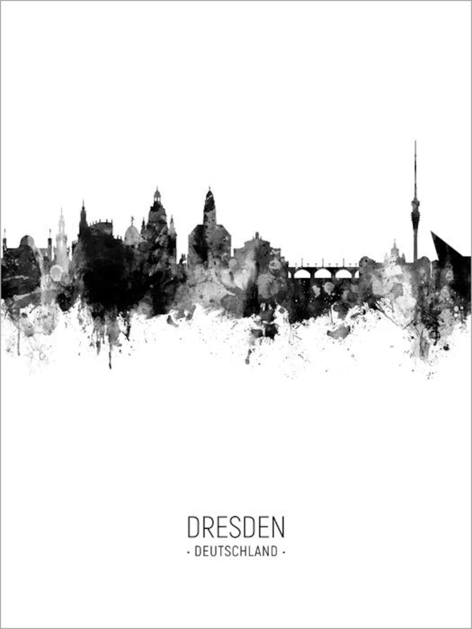 Dresden Skyline Dresden Germany Cityscape Art Print Poster | Etsy