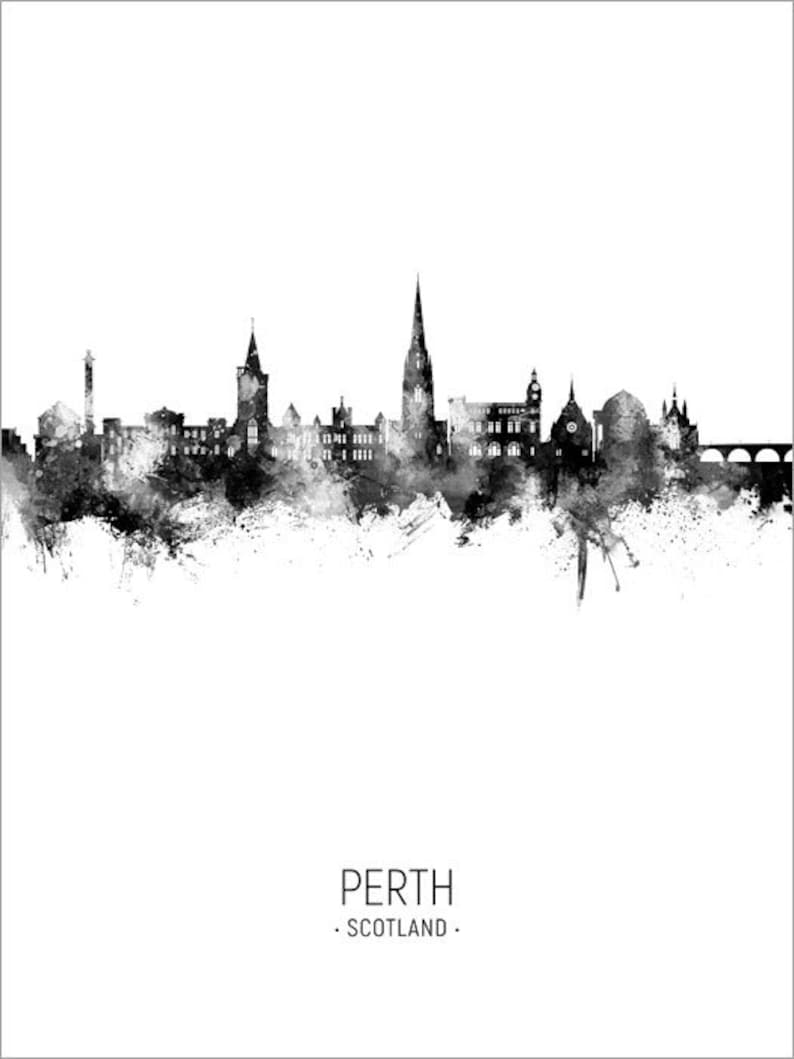 Perth Skyline Perth Scotland Cityscape Art Print Poster - Etsy Italia