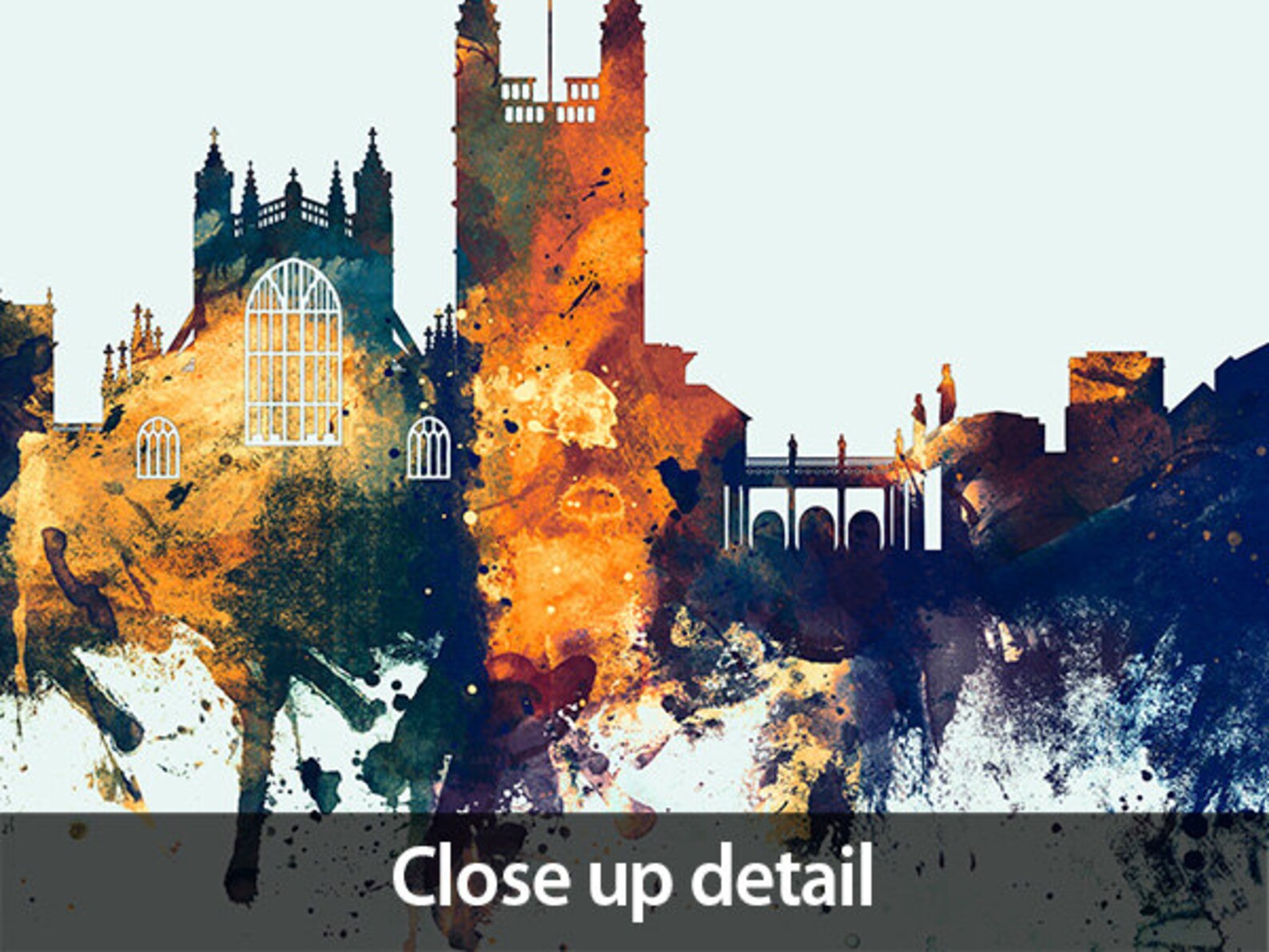 Bath Skyline Bath England Cityscape Art Print 1890 | Etsy