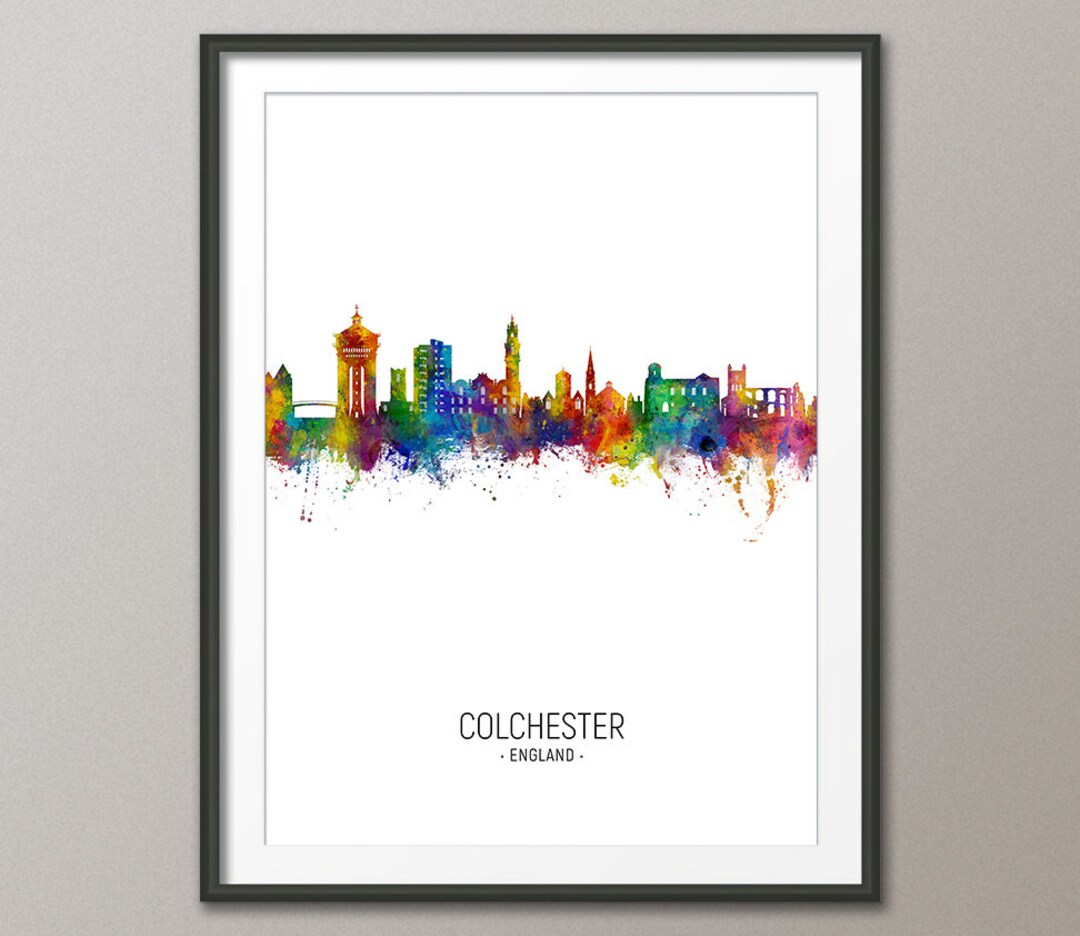 Colchester Skyline Colchester England Cityscape Art Print - Etsy