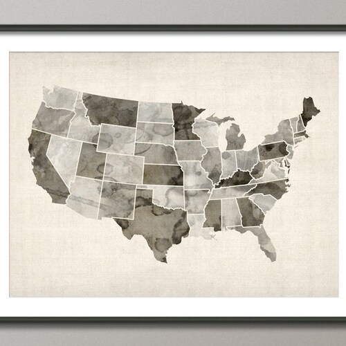 United States Map Wall Art PRINTABLE United States Map Print - Etsy