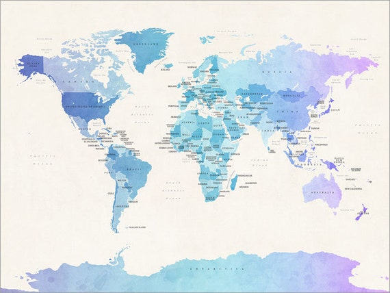Political World Map Printable