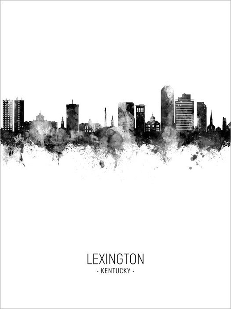 Lexington Skyline Lexington Kentucky Cityscape Art Print - Etsy