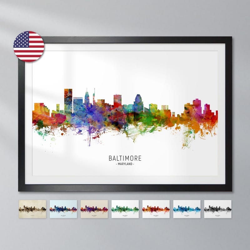 Baltimore Travel Poster - Etsy