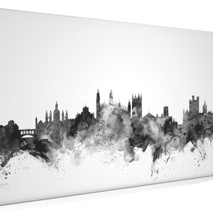 Cambridge Skyline Canvas, Cambridge Cityscape Box Canvas Art Print 83 ...
