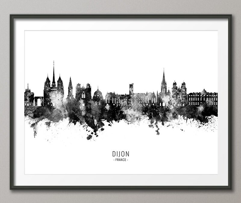 Dijon Skyline Dijon France Cityscape Art Print Poster 26118 - Etsy UK