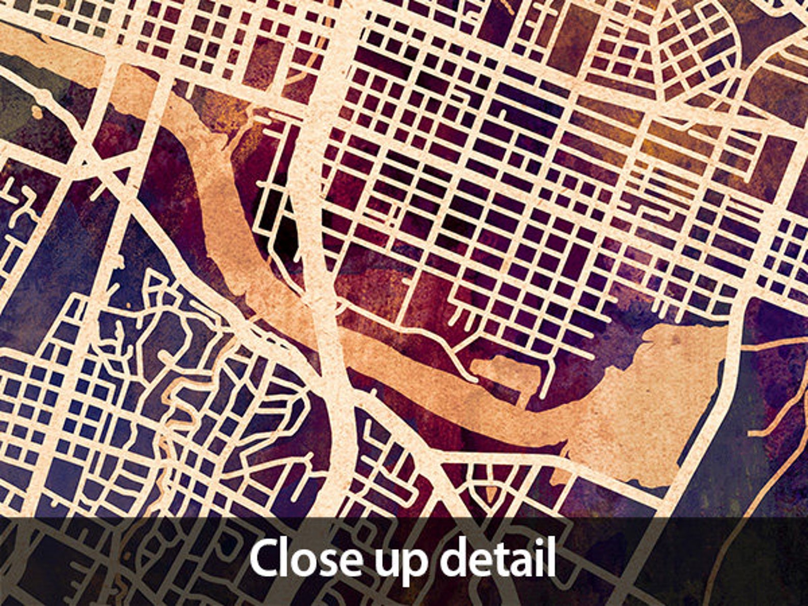 Austin Map Austin Texas City Map Art Print 2938 | Etsy