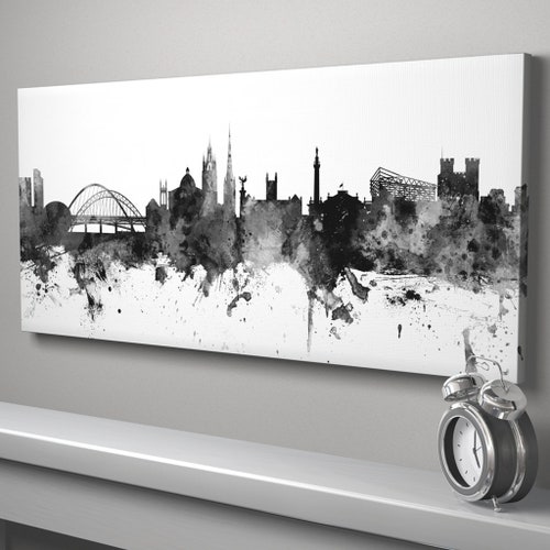 Newcastle Skyline Canvas Newcastle Cityscape Canvas Art Print - Etsy