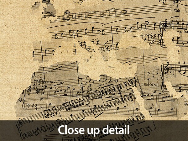 Map of the World Map Sheet Music Art Print 948 - Etsy UK