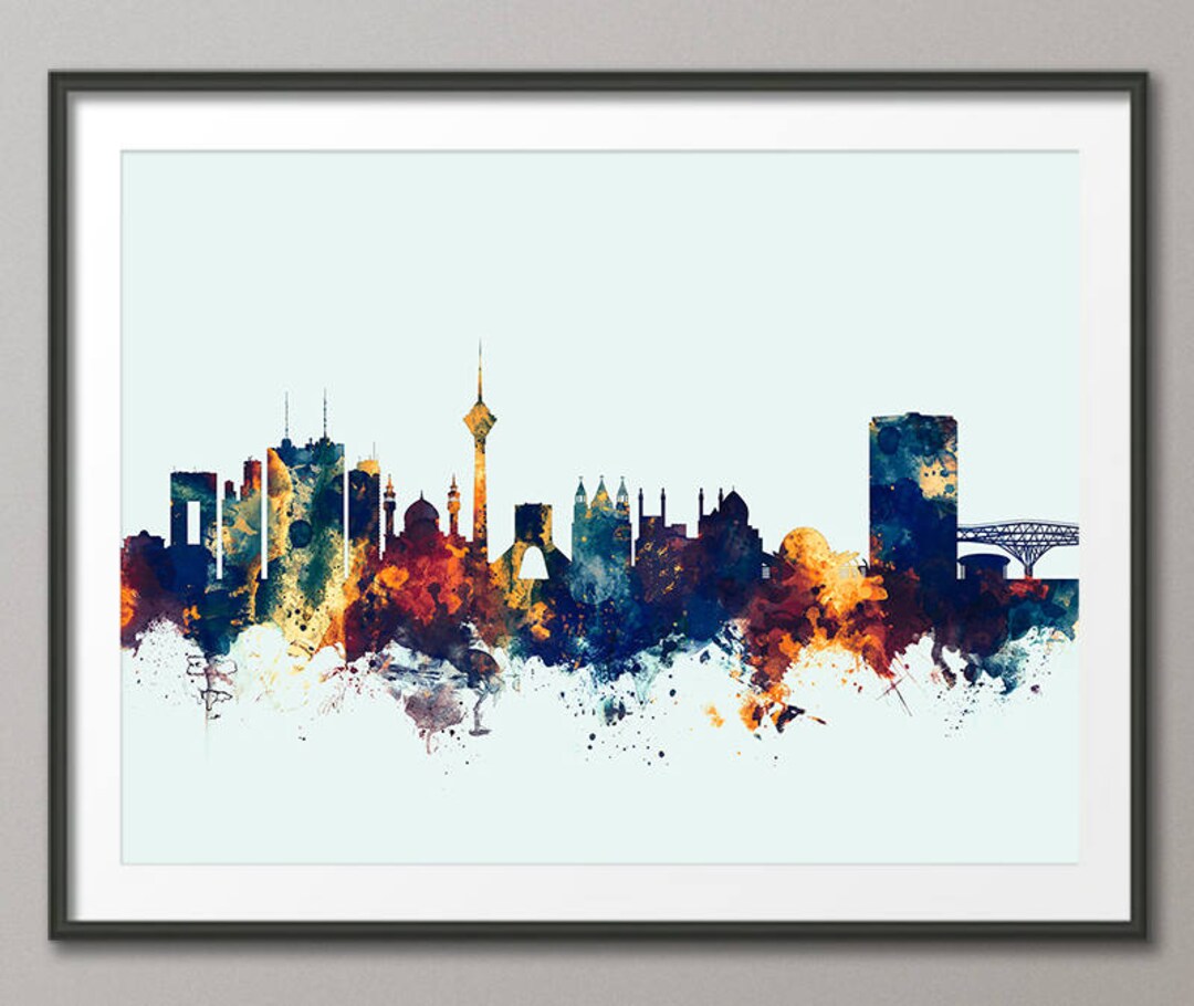 Tehran Cityscape, Tehran Skyline Iran Art Print 2864 - Etsy