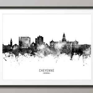 Cheyenne Skyline, Cheyenne Wyoming Cityscape Art Print Poster 26349 - Etsy