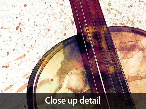 Violin Abstract Watercolor Music Instrument Art Print 1989 - Etsy