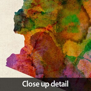 Arizona Watercolor Map USA, Art Print 346 - Etsy