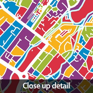 Canterbury Map, Canterbury Kent England City Street Map, Art Print ...