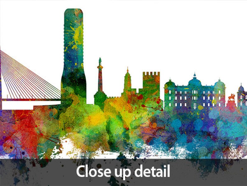 Belgrade Skyline Serbia Cityscape Painting Art Print Poster - Etsy