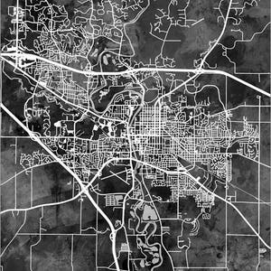 Iowa City Map, Iowa City Iowa Map, Art Print (3545) - Etsy
