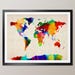 Rolled Paint Map of the World Map, Art Print WM (894) - Etsy