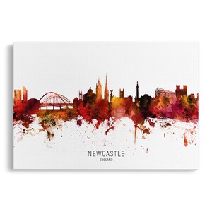 Newcastle Skyline Canvas, Newcastle Cityscape Canvas Art Print (6516 ...