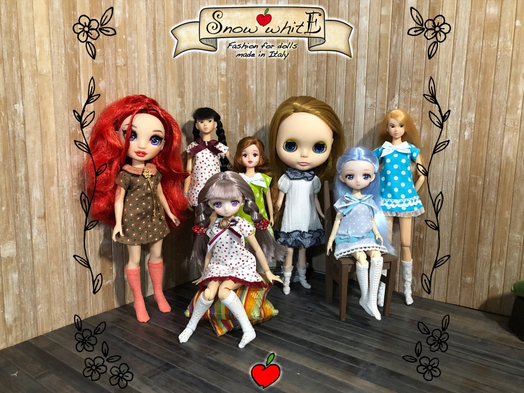 Mini Dress With Stockings for Blythe, Licca, Azone, Obitsu, Momoko and ...