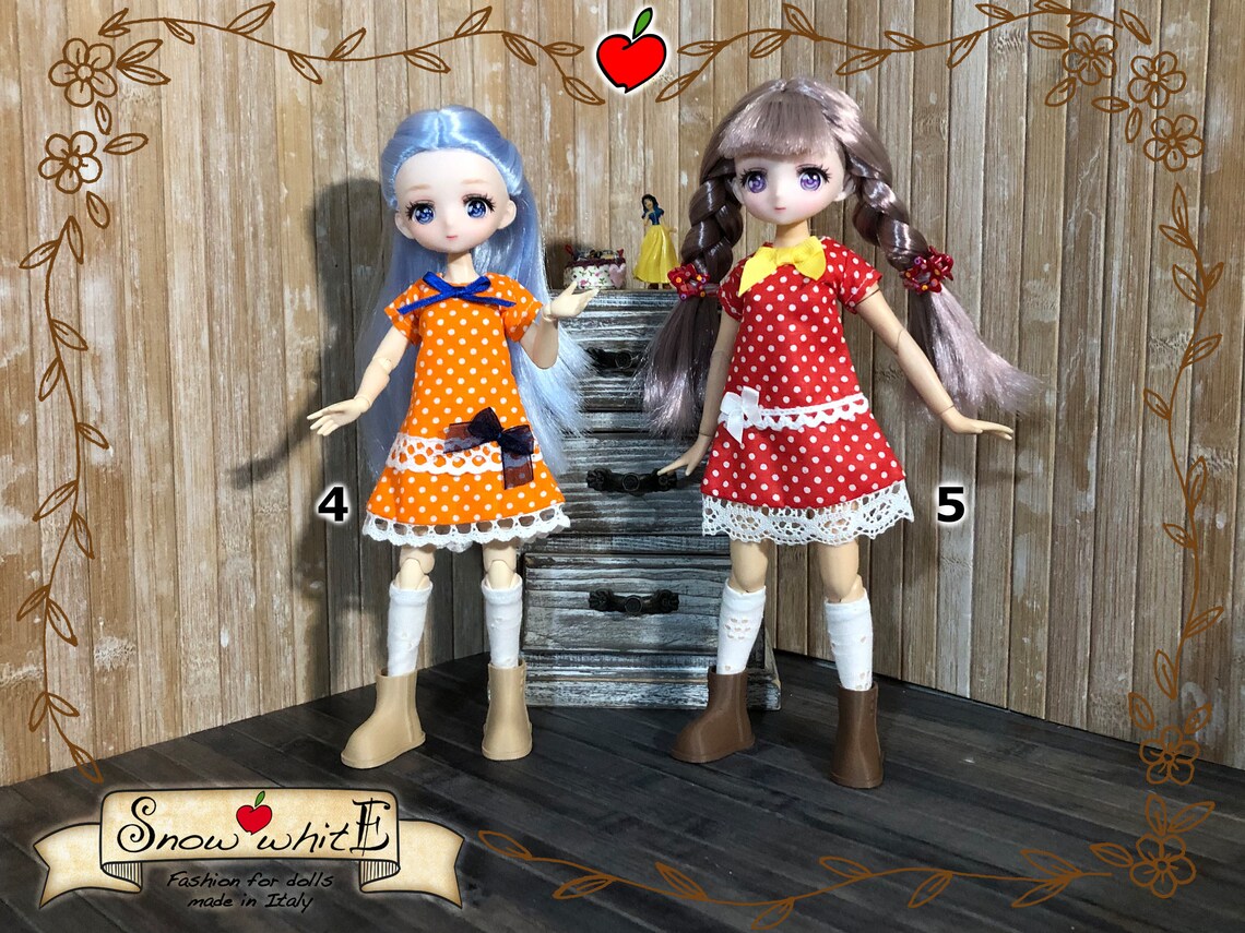 Mini Dress With Stockings for Blythe, Licca, Azone, Momoko, Obitsu-like ...