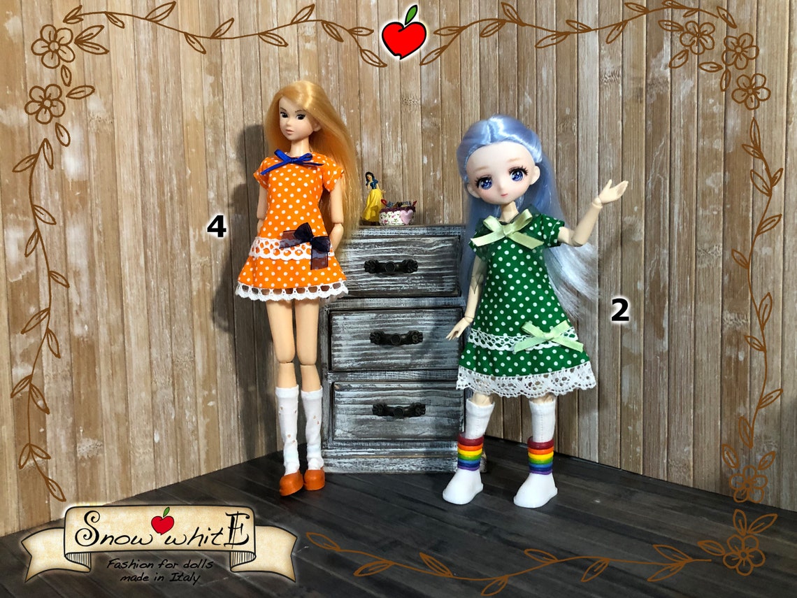 Mini Dress With Stockings for Blythe, Licca, Azone, Momoko, Obitsu-like ...