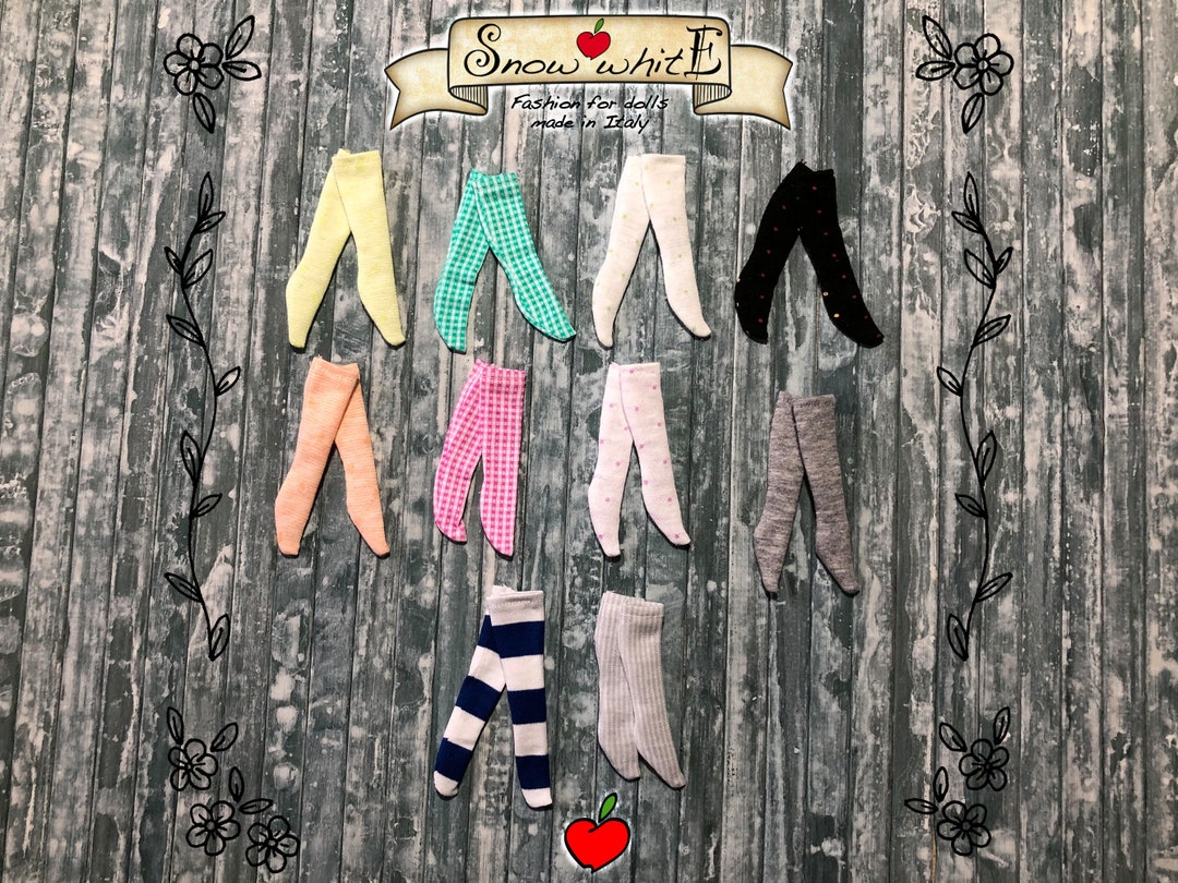 Patterned Doll Socks: 1/6 Scale, Blythe, Azone, Pullip, Licca Chan - Etsy