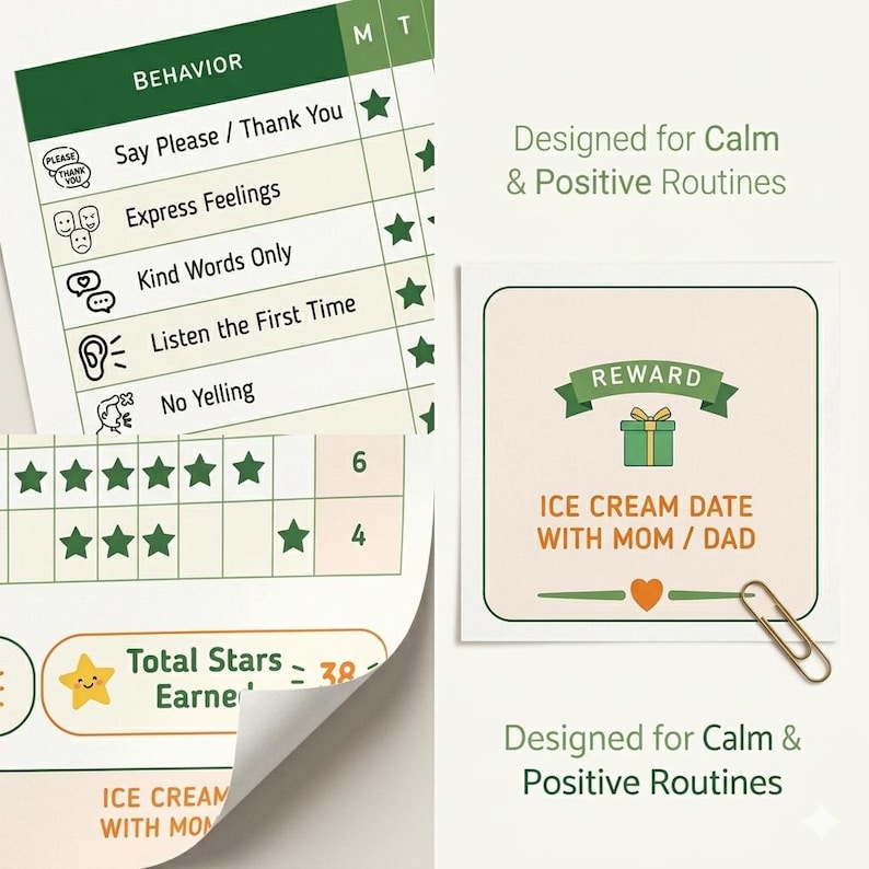 Fillable PDF Behavior Tracker | Editable Reward Chart No Canva Needed ...