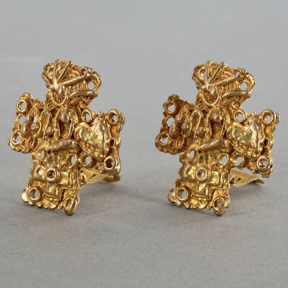 Vintage CHRISTIAN LACROIX Iconic Symbols Textured Cro… - Gem