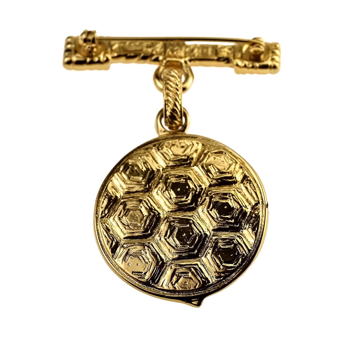 Vintage YVES SAINT LAURENT Ysl Onyx Medallion Badge Brooch - Etsy