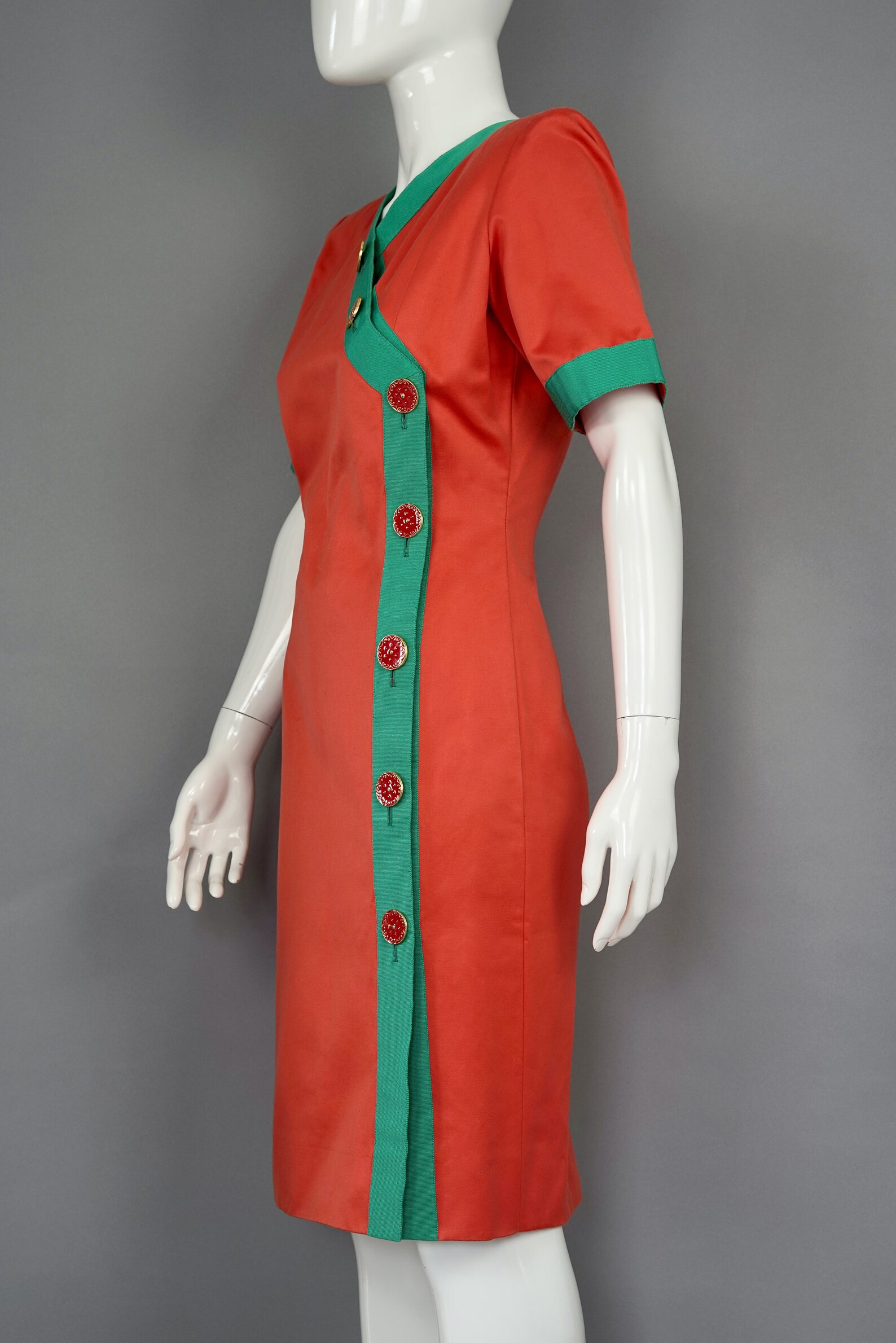 Vintage 1970s YVES SAINT LAURENT Ysl Color Block Dress - Etsy