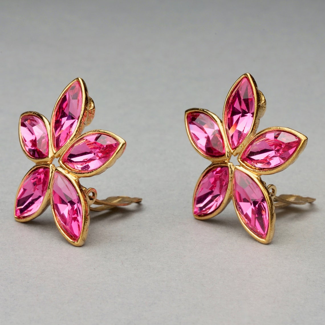 Vintage YVES SAINT LAURENT Ysl by Robert Goossens Pink Rhinestone ...