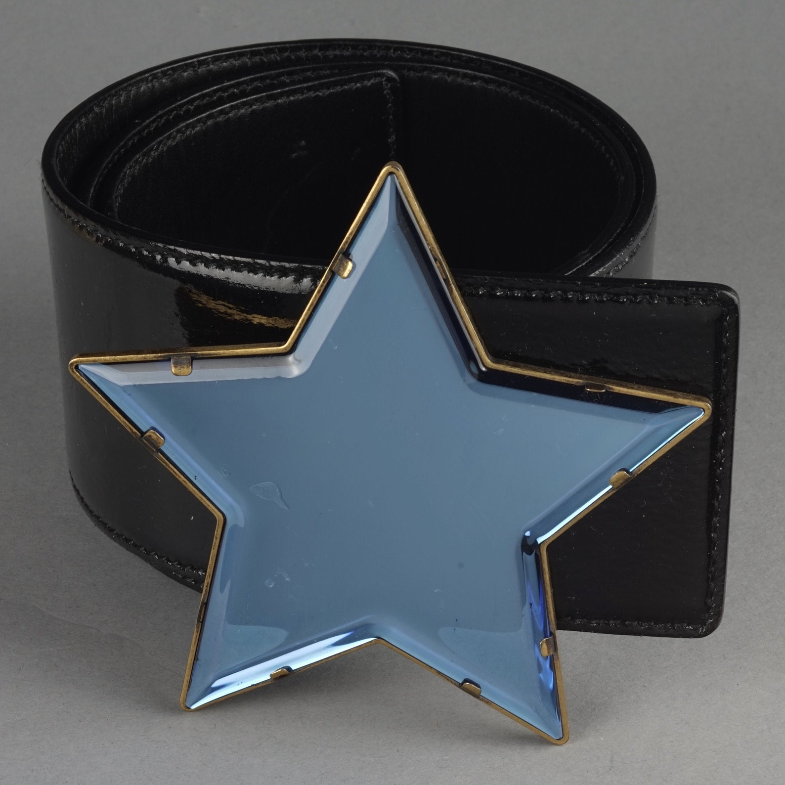 Vintage Massive YVES SAINT LAURENT Ysl Star Mirror Plexiglass Blue ...