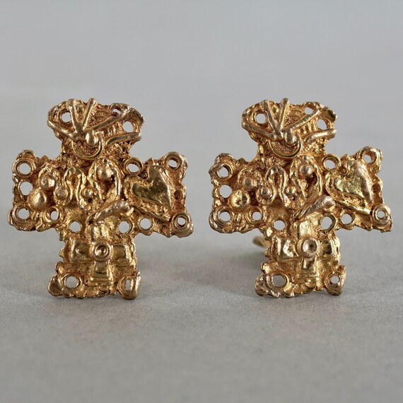 Vintage CHRISTIAN LACROIX Iconic Symbols Textured Cro… - Gem