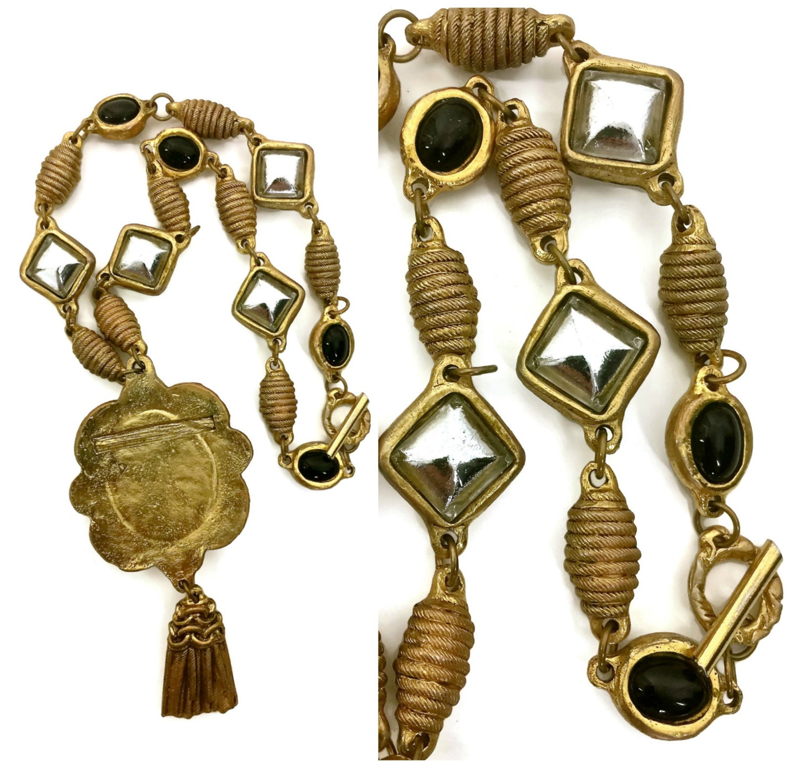 Vintage Massive KALINGER Byzantine Tassel Necklace | Etsy