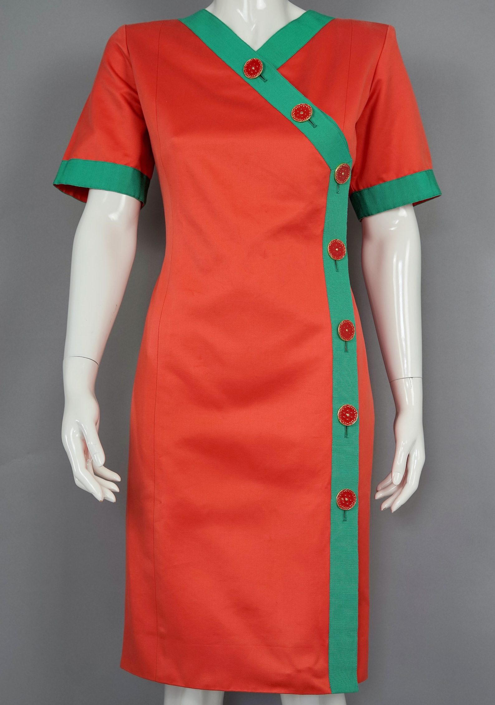 Vintage 1970s YVES SAINT LAURENT Ysl Color Block Dress - Etsy