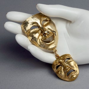 Vintage MOSCHINO Comedy Tragedy Mask Novelty Brooch - Etsy