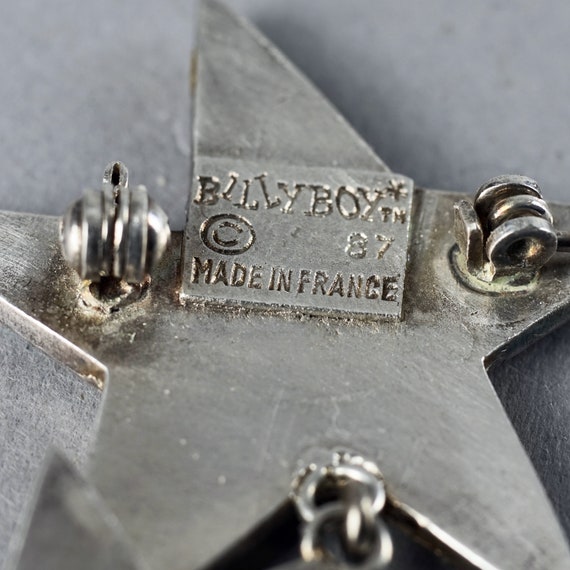 Vintage 1987 BILLY BOY 3 Tier Star Face Rhinestone Br… - Gem