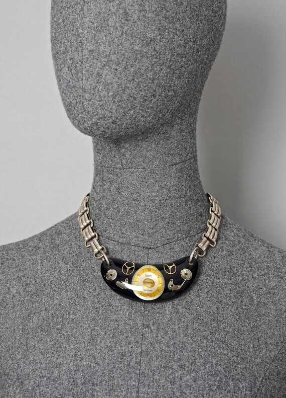 Vintage JEAN PAUL GAULTIER Steampunk Watch Lucite Choker Vintage JEAN PAUL GAULTIER Steampunk Watch Lucite Choker
