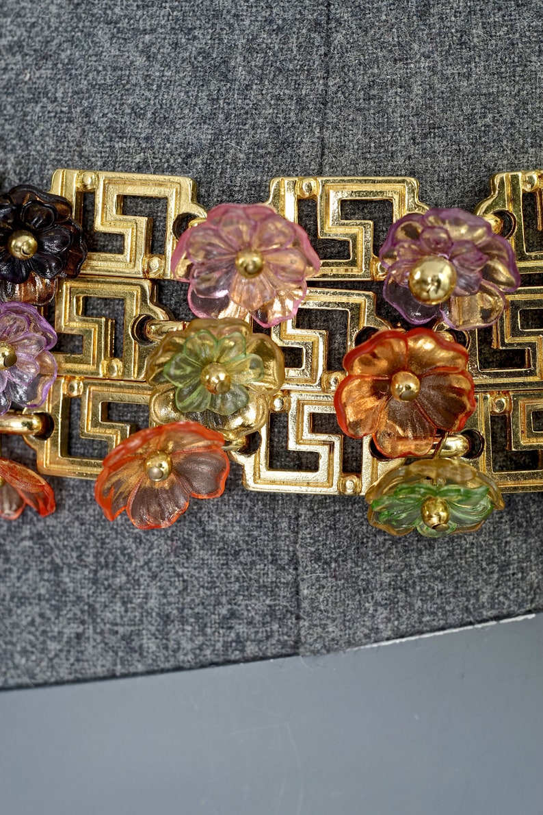Vintage 1993 GIANNI VERSACE Flower Medusa Medallion Tiered - Etsy