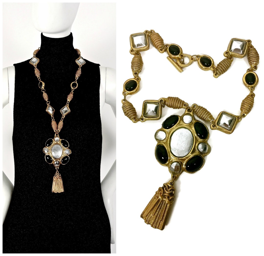 Vintage Massive KALINGER Byzantine Tassel Necklace - Etsy