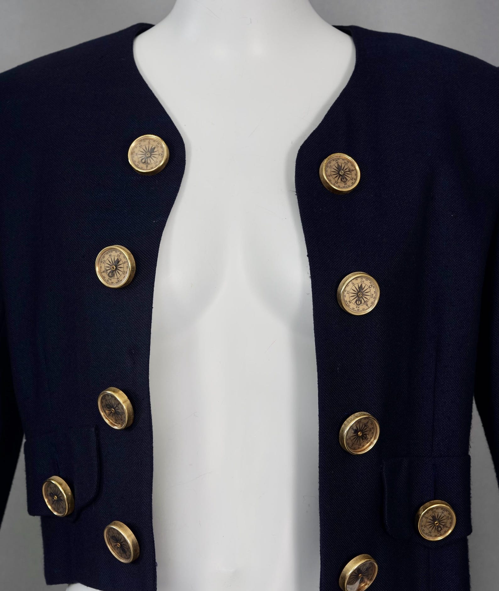 Vintage MOSCHINO CHEAP and CHIC Compass Buttons Dark Blue Novelty ...