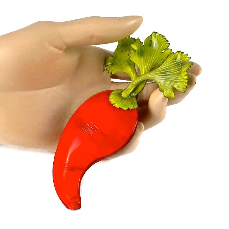Vintage Massive CILEA PARIS Carrot Vegetable Brooch - Etsy