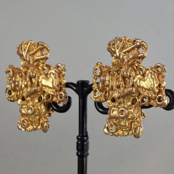 Vintage CHRISTIAN LACROIX Iconic Symbols Textured Cro… - Gem