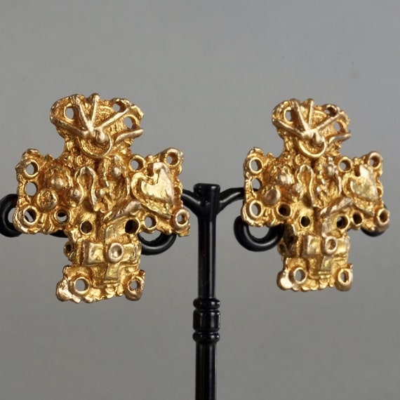 Vintage CHRISTIAN LACROIX Iconic Symbols Textured Cro… - Gem