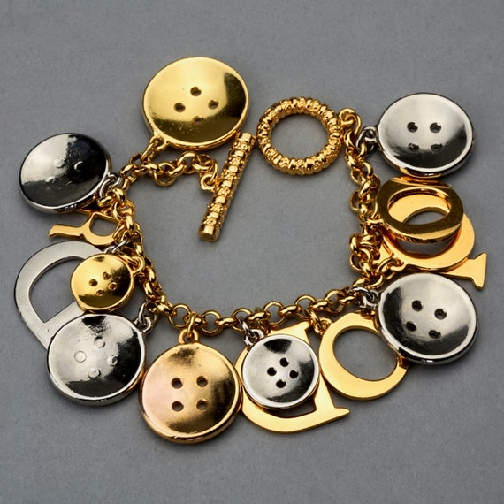 Vintage Iconic CHRISTIAN DIOR Letters and Buttons Cha… - Gem